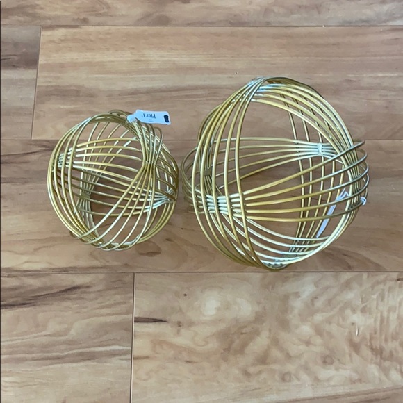 Pier 1 | Accents | Pier Golden Lines Geometric Decorative Spheres ...